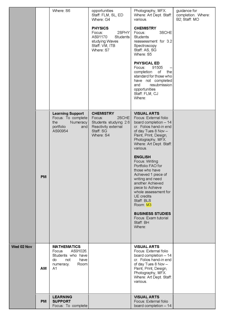 NCEA / Assessment - Pukekohe High School