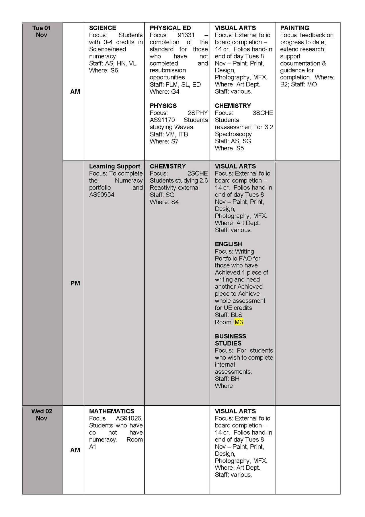 NCEA / Assessment - Pukekohe High School