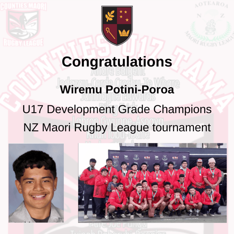 Wiremu Potini-Poroa U17 Development Maori Rugby League Tournament ...